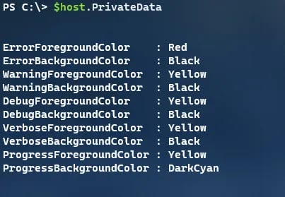 PowerShell Private Data • Buttondown