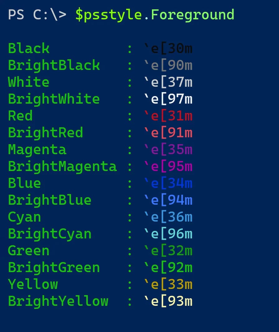 PSStyle in Action • Buttondown