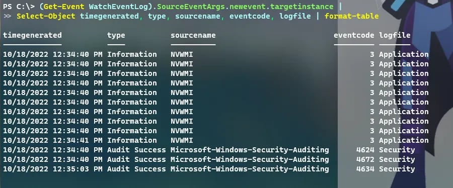 Eventing Event Logs with PowerShell • Buttondown